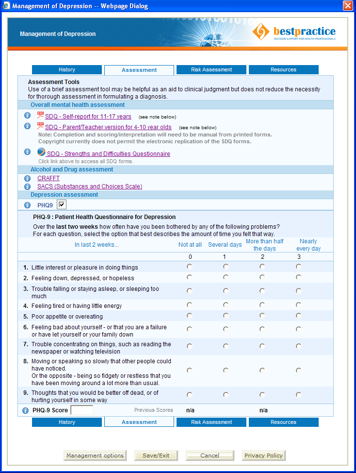 best practice special edition:- Depression in older adults 2011